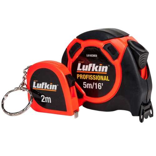 Trena com fita de aço 19 x 5 m com trava + mini trena - L616CMEB - Lufkin