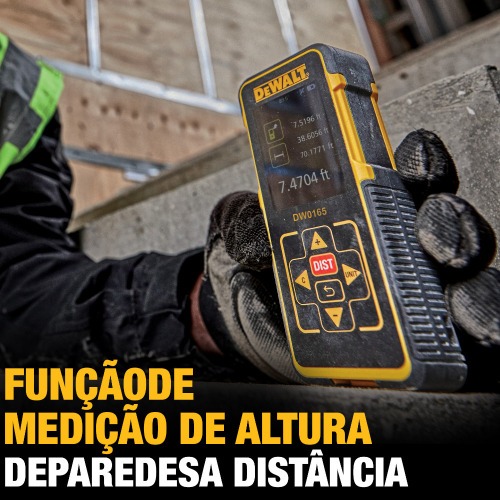 Trena a laser com leitura até 50 metros tela colorida - DW0165N - Dewalt