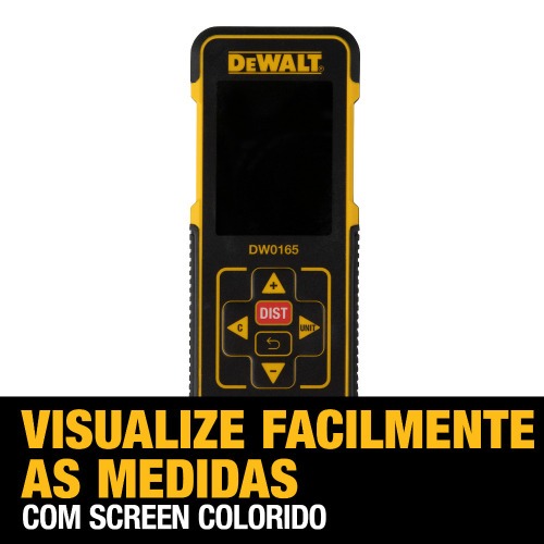 Trena a laser com leitura até 50 metros tela colorida - DW0165N - Dewalt