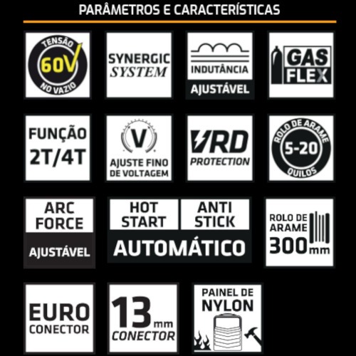 Inversora de Solda Multiprocesso 250A para Eletrodo Mig e Tig - TOUCH ...