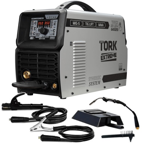 Inversora de solda multiprocesso 350A para Eletrodo Mig e Tig Trifásica- TOUCH 350S - Super Tork