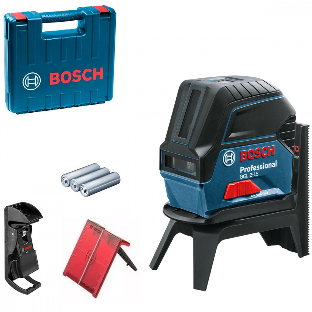 Nível a laser com 2 linhas e 2 pontos de prumo - GCL 2-15 - 0601066E02 - Bosch