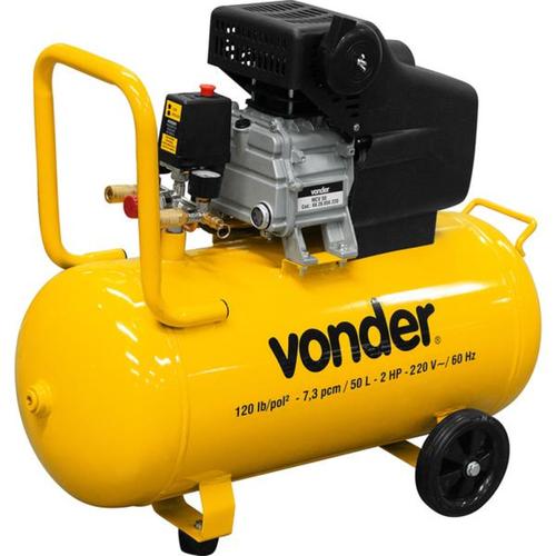 Compressor de ar 7,3 pés 50 litros 2 hp - MCV50 220V - Vonder