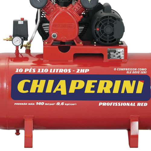 Compressor de Ar 10 pés 110L 2 hp 140 Libras Monofásico