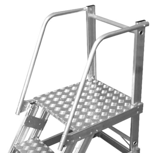 Escada plataforma de alumínio 0.50 m c/ 1 degrau + patamar ...