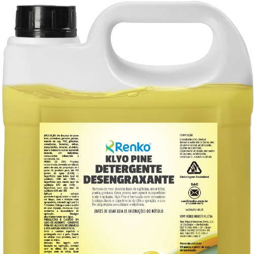 Detergente desengraxante em gel 5 litros - KLYO PINE - 7898904904752 - Renko
