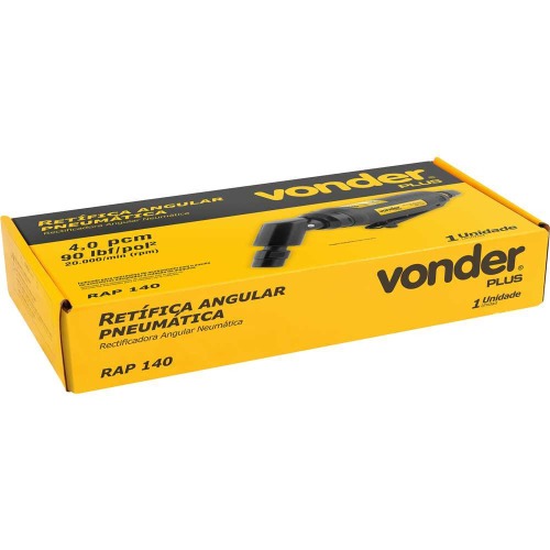Retífica angular pneumática 20.000 rpm - RAP-140 - Vonder