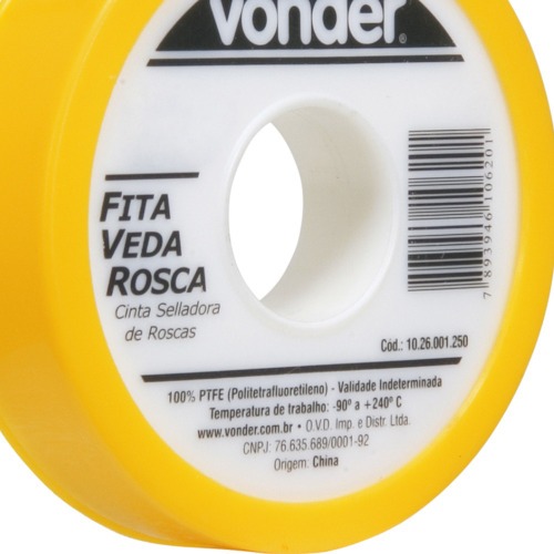 Fita veda rosca 18 mm x 10 metros 10.26.001.810 - Vonder